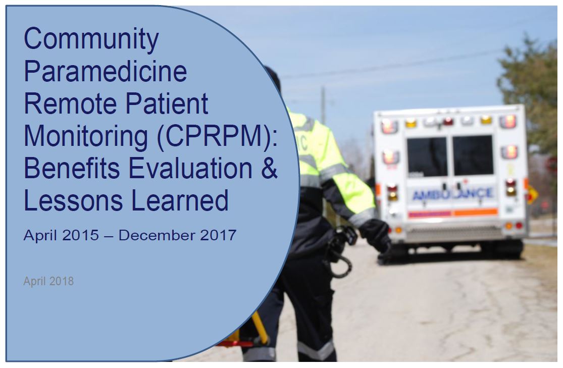 Community Paramedicine Remote Patient Monitoring (CPRPM): Benefits ...