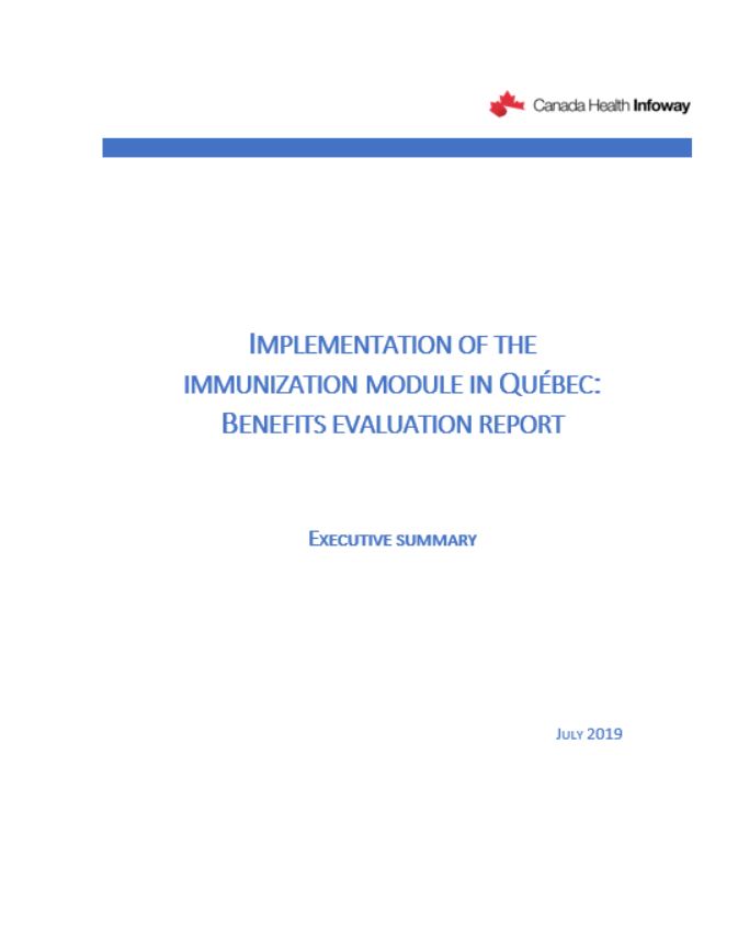 Implementation Of The Immunization Module In Québec Benefits