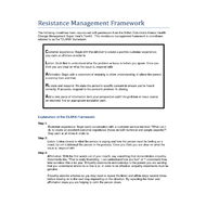 Resistance Management Framework (CLARA Framework; Interior Health ...